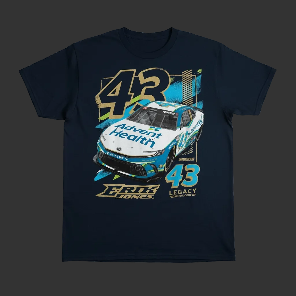 ERIK JONES 43 - NAVY TEE – LEGACY MOTOR CLUB OFFICIAL STORE